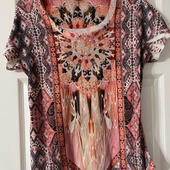 ONE WORLD | Tops | One World Live And Let Shirt Womens Large Orange ...